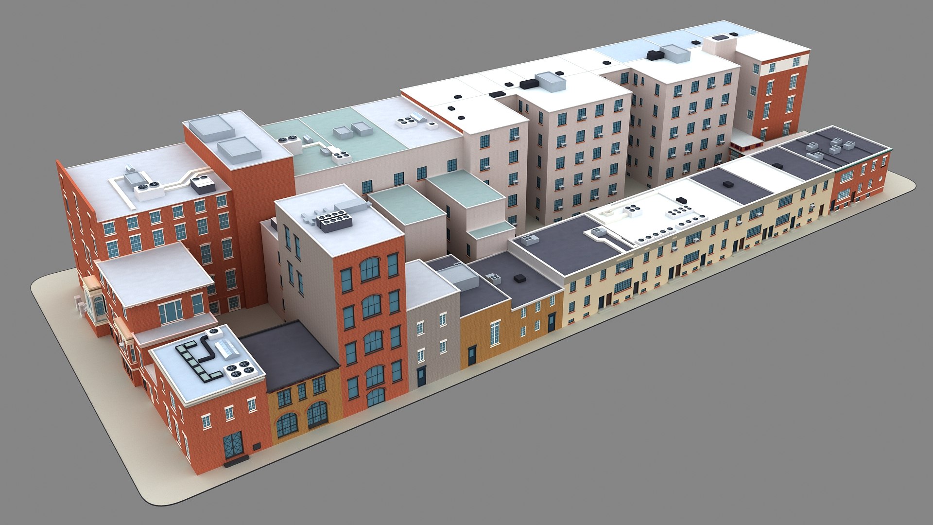 3D Model Town House Building New York City - TurboSquid 2028537