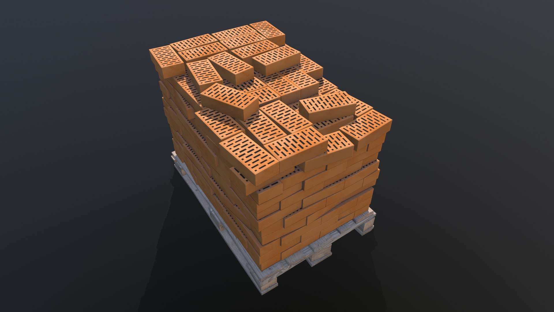 3D Stack Bricks Pallet Pbr Model - TurboSquid 1433774