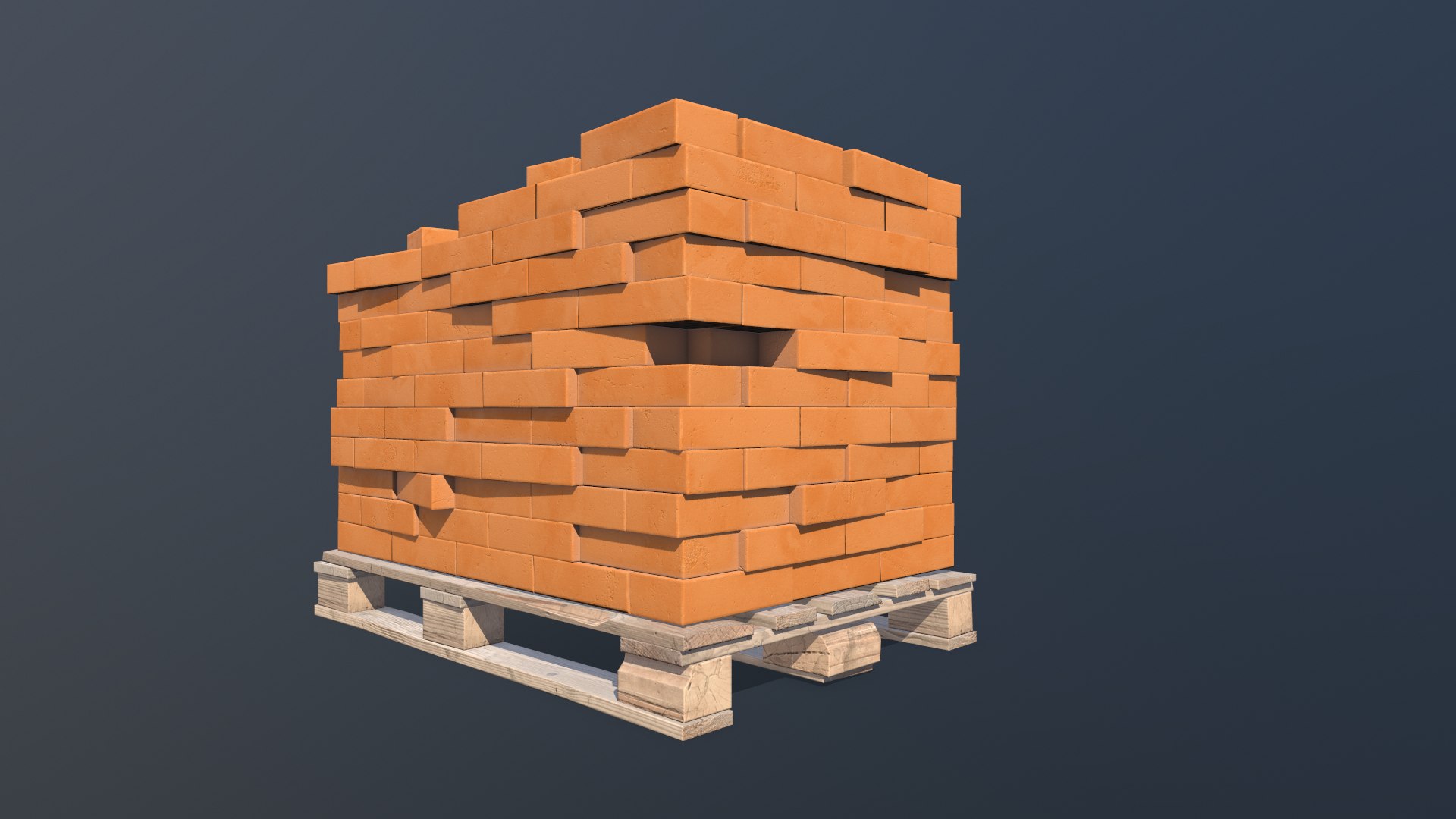 3D Stack Bricks Pallet Pbr Model - TurboSquid 1433774