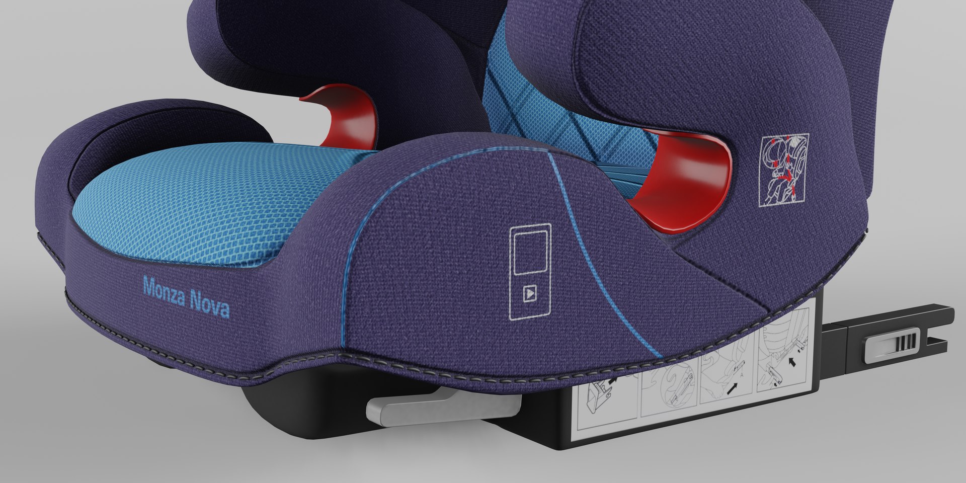 Recaro Monza Nova IS Children Car Seat Core Xenon Blue 3D - TurboSquid ...