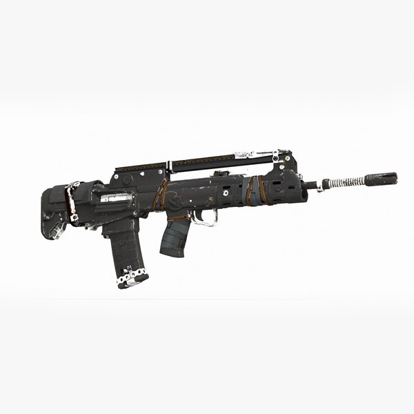 modelo 3d Rifle automático realista arma moderna - TurboSquid 1770424