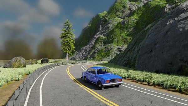 Highway scene 3D - TurboSquid 1711479