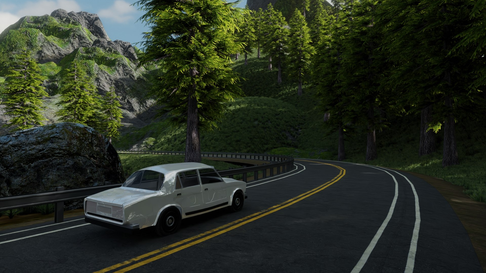 Highway Scene 3D - TurboSquid 1711479