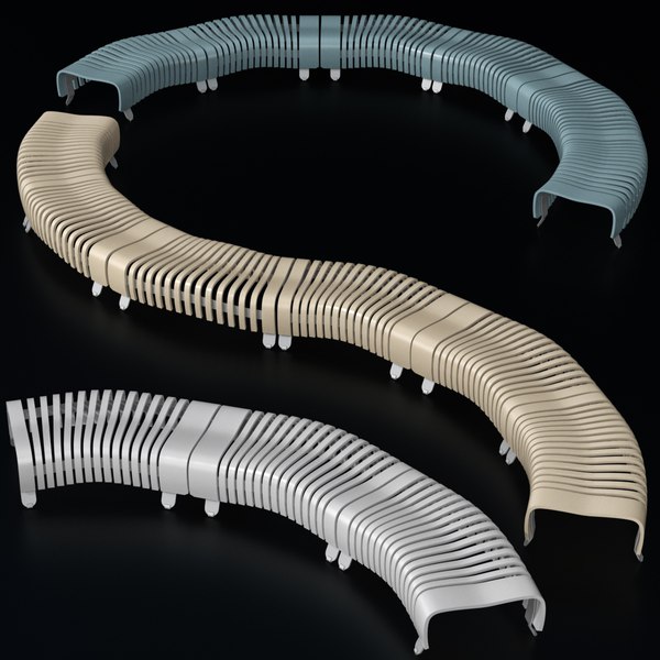 Modular curved and straight bench 3D 모델 - TurboSquid 1876174
