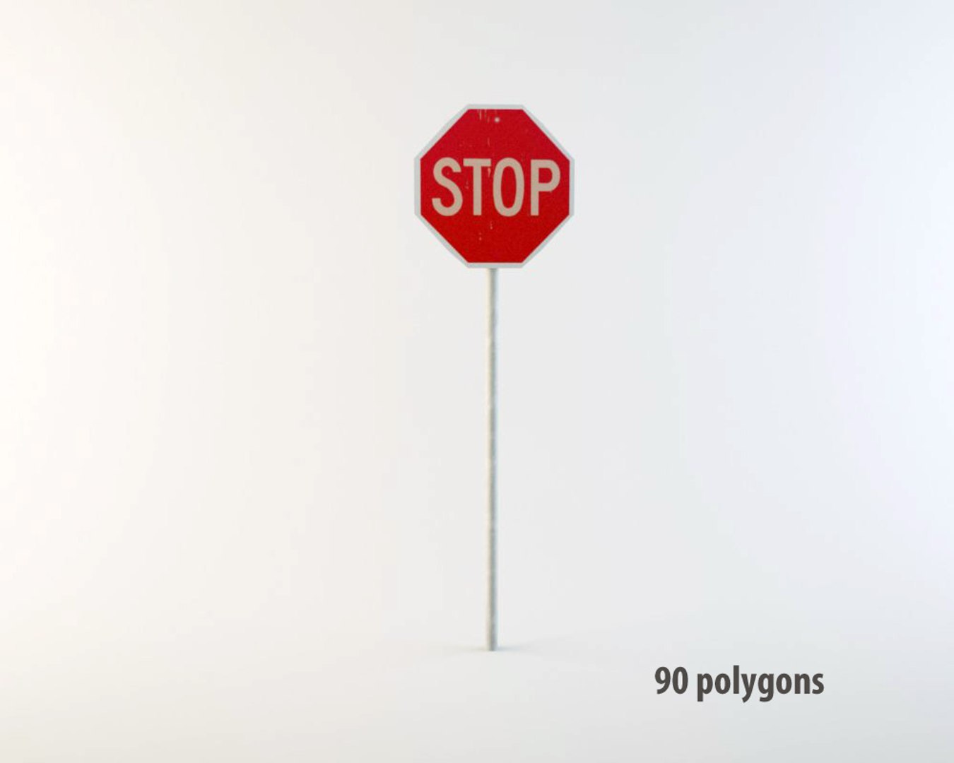 Road Work Sign 3d Obj