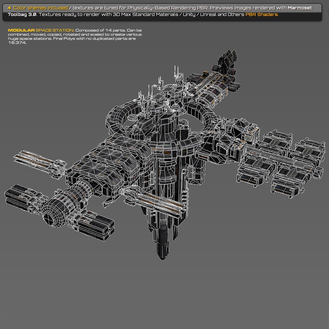 Modular Space Station 3D - TurboSquid 1284339