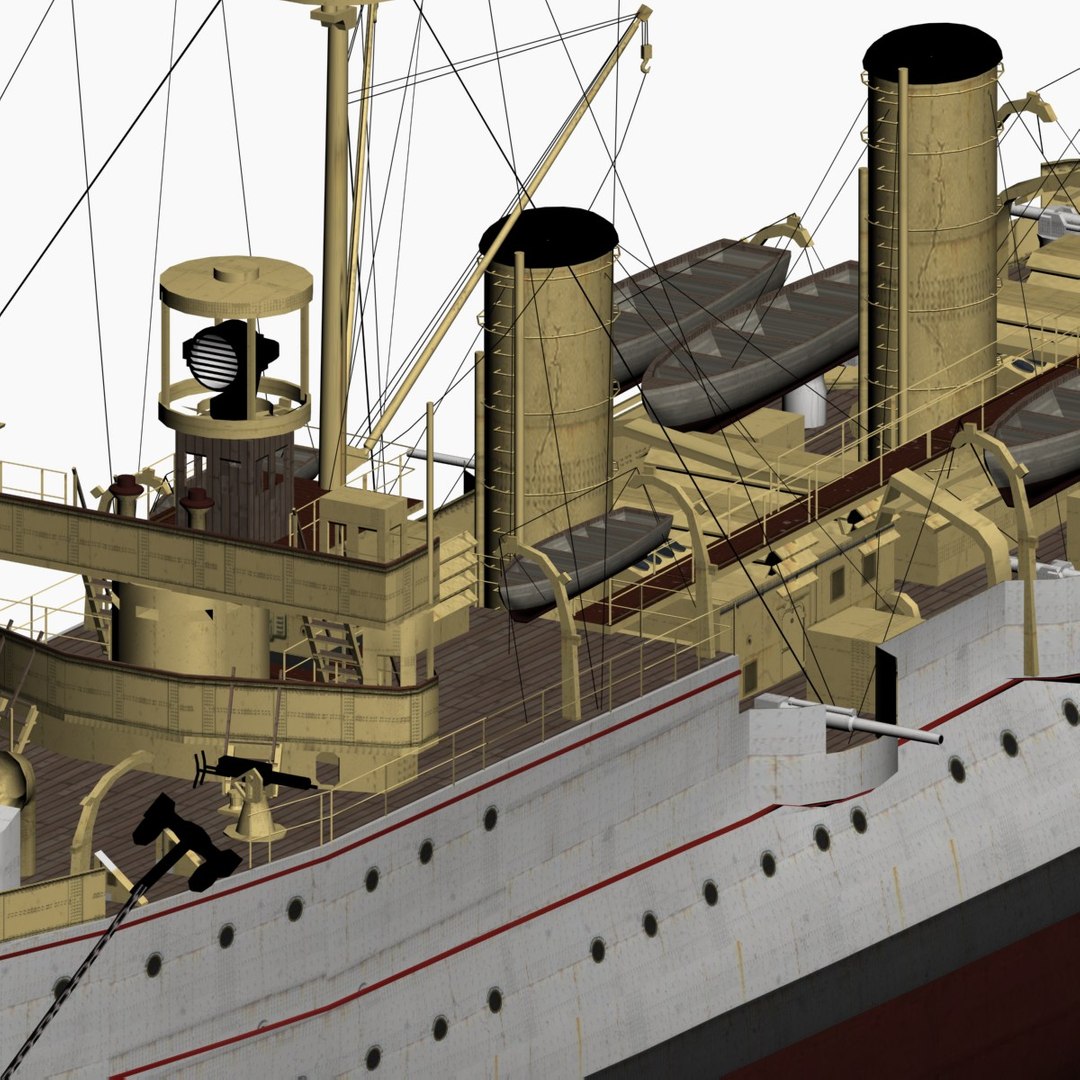 Protected Cruiser Kaiserin Augusta 3d Max