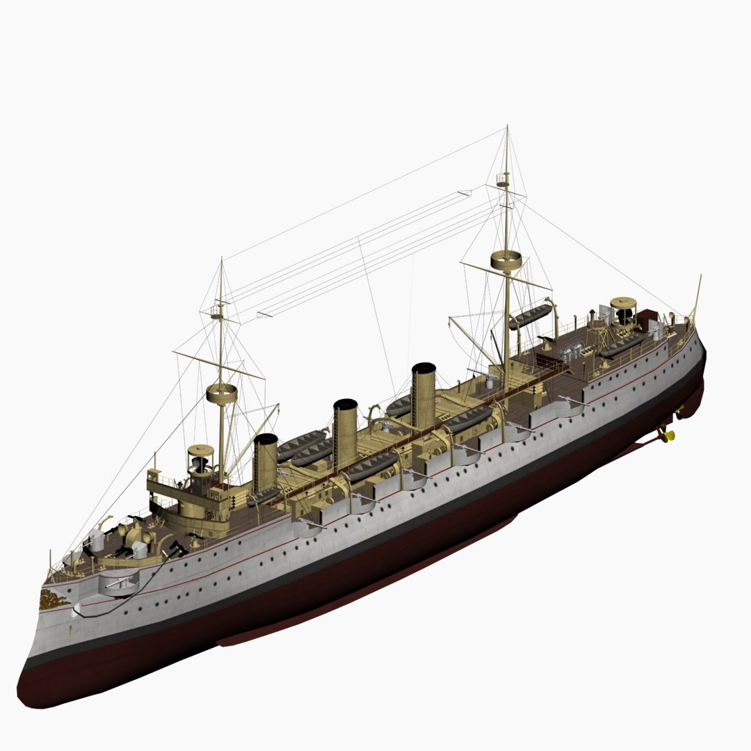 Protected Cruiser Kaiserin Augusta 3d Max