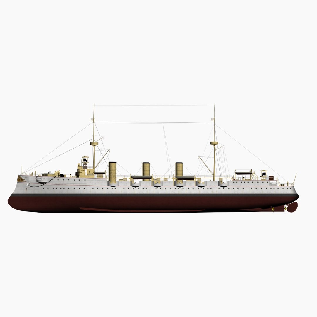 Protected Cruiser Kaiserin Augusta 3d Max