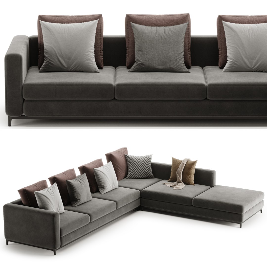 3D Minotti Andersen Sofa - TurboSquid 2107547