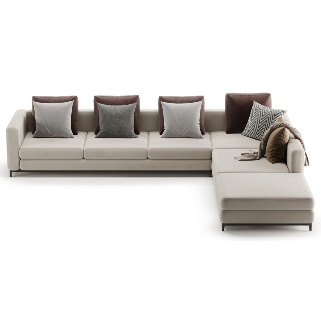 3D Minotti Andersen Sofa - TurboSquid 2107547
