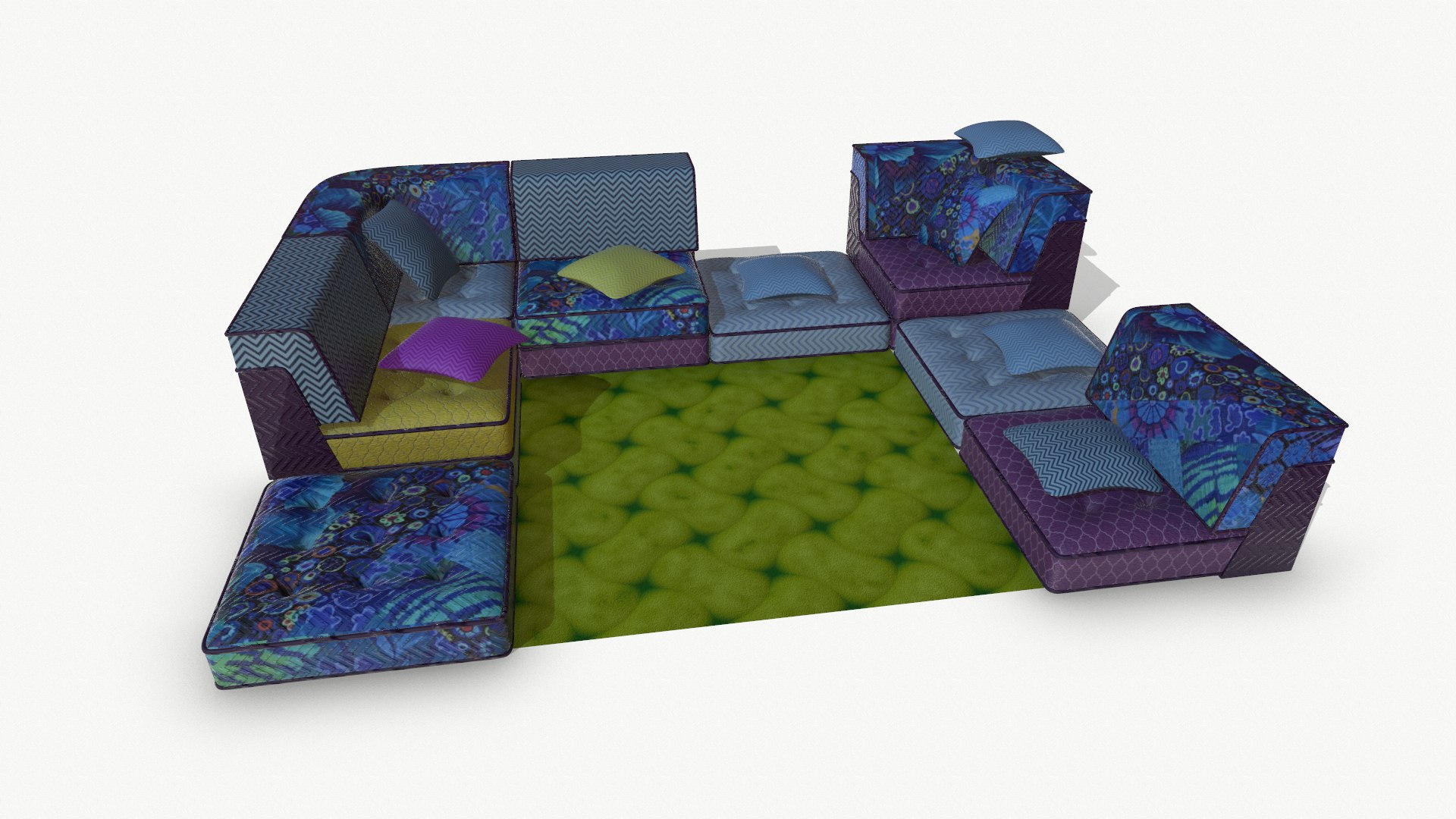 Big bong sofa 3D - TurboSquid 1329957