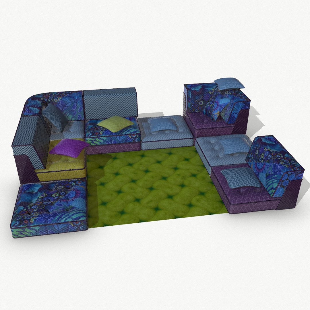 Big bong sofa 3D - TurboSquid 1329957