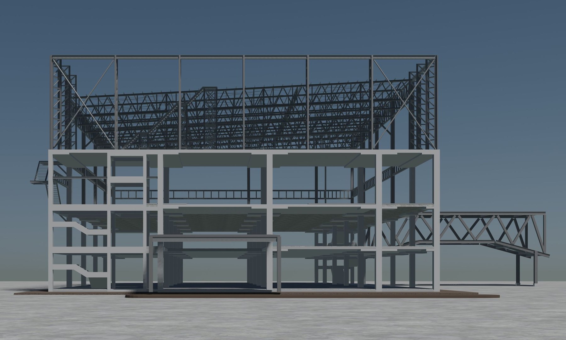 3D Building structure 2304 - TurboSquid 2096411