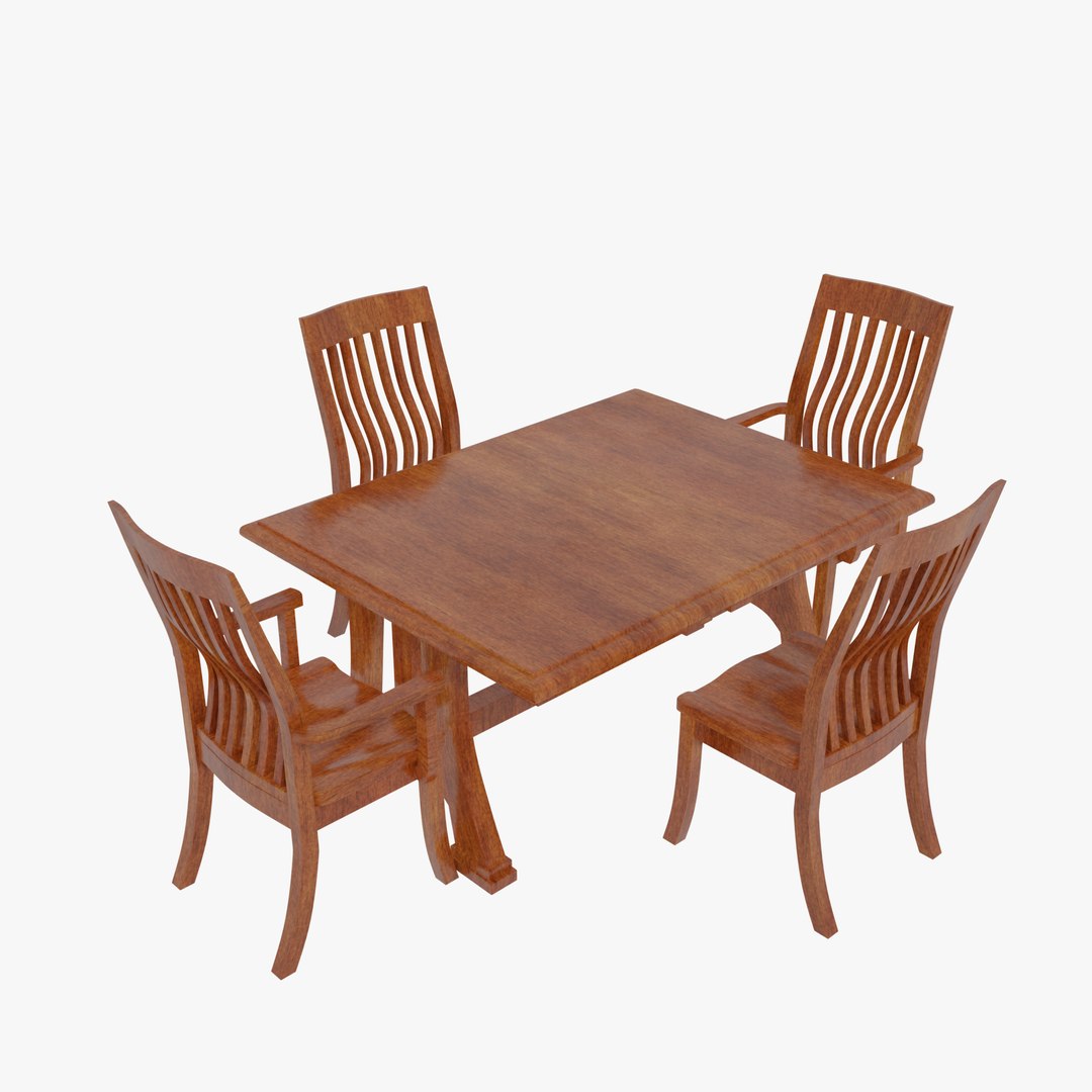 3D Dining Set Model - TurboSquid 1701455