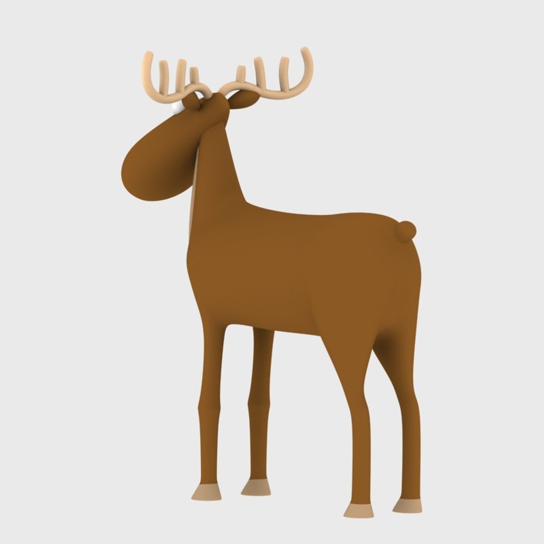 3d Nice Rudolph Cartoon Character