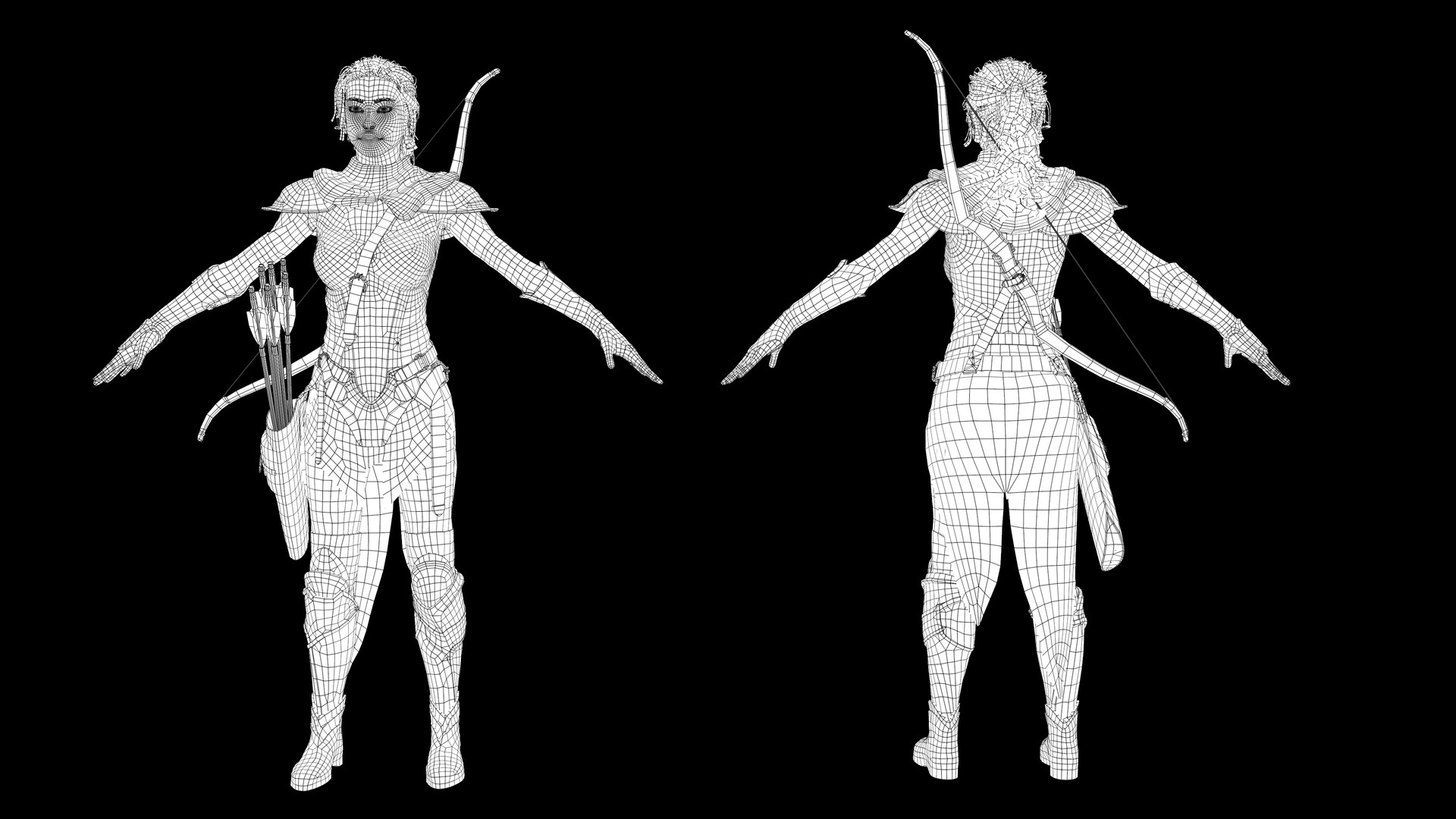 FemaleArcher Model - TurboSquid 2275645