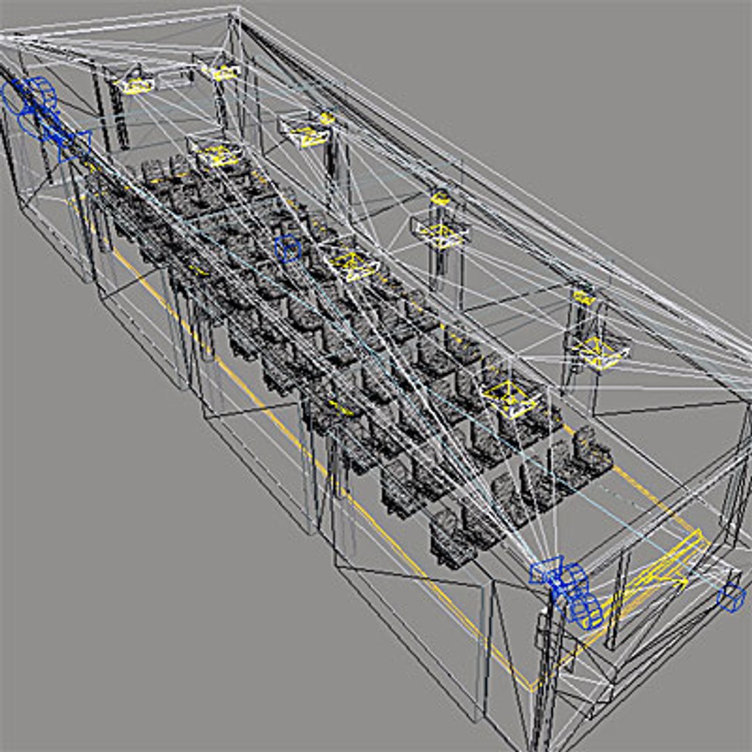 Conference Room Hall 3d Model