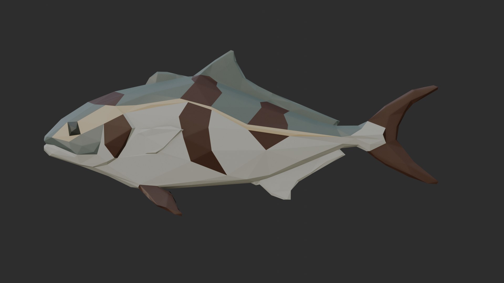 3D Model LowPoly Banded Rudderfish Rigged Animated - TurboSquid 2386859