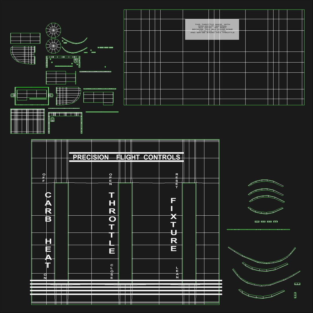 Single Engine Throttle 3d Model