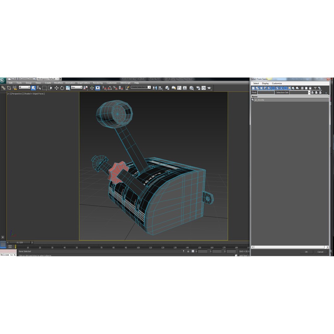 Single Engine Throttle 3d Model
