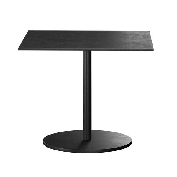 3D Inox square dining table model - TurboSquid 1985021