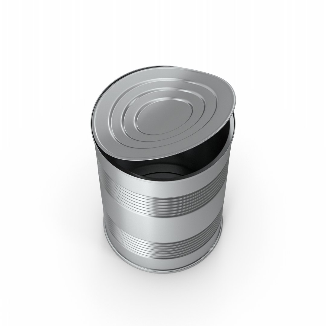 3D Open Steel Tin Can Model - TurboSquid 2215351