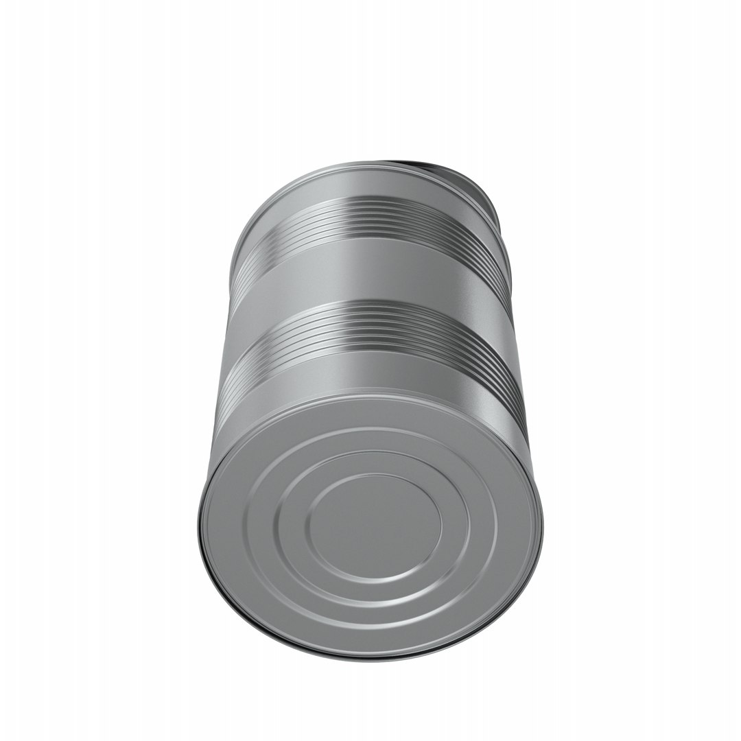 3D Open Steel Tin Can Model - TurboSquid 2215351