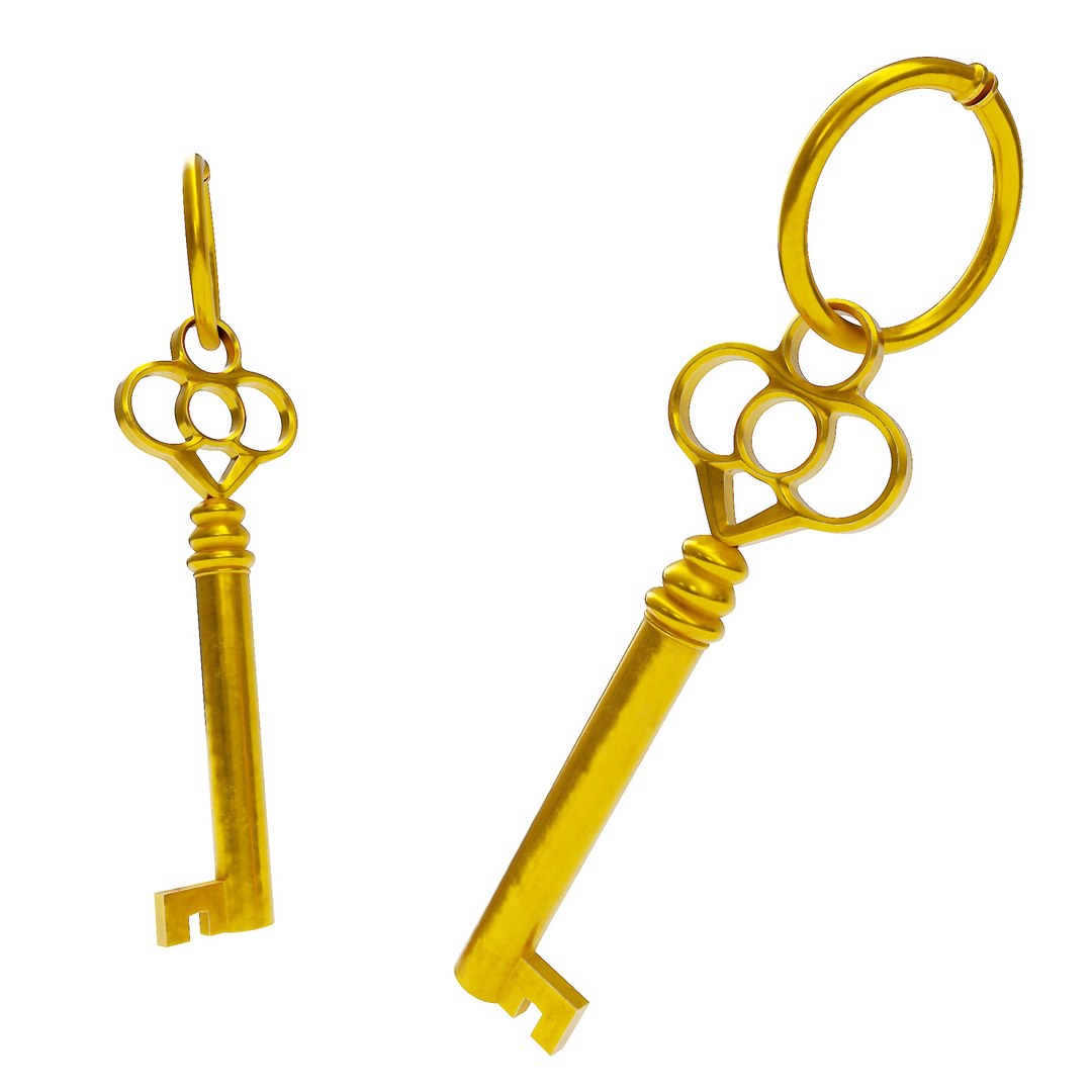 3D Gold Antique Key 3d Model Model - TurboSquid 1976643