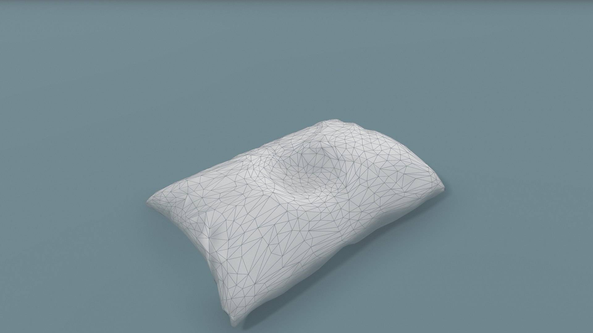 Crumpled pillow with head mark 3D - TurboSquid 2084036