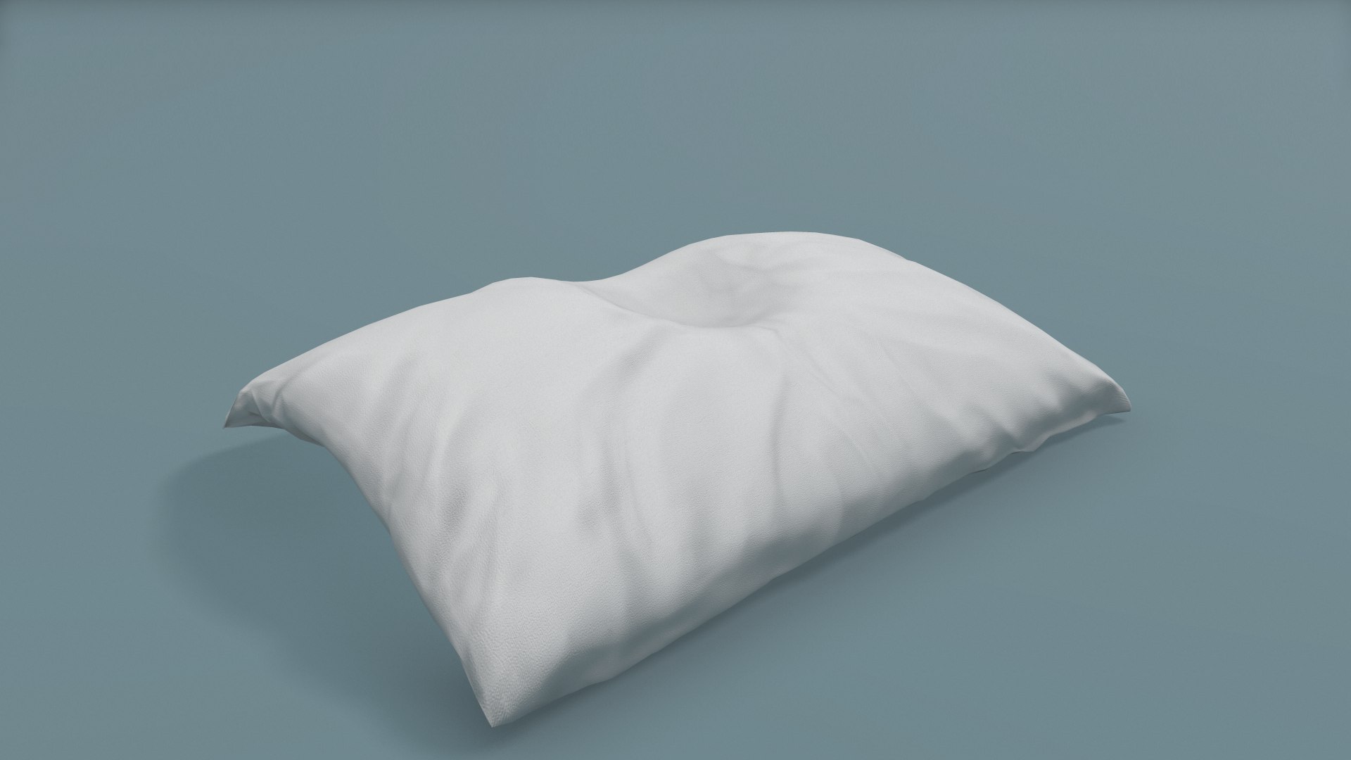 Crumpled pillow with head mark 3D - TurboSquid 2084036