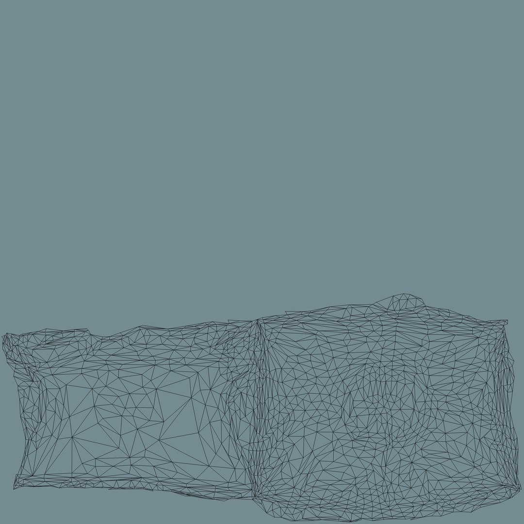 Crumpled pillow with head mark 3D - TurboSquid 2084036
