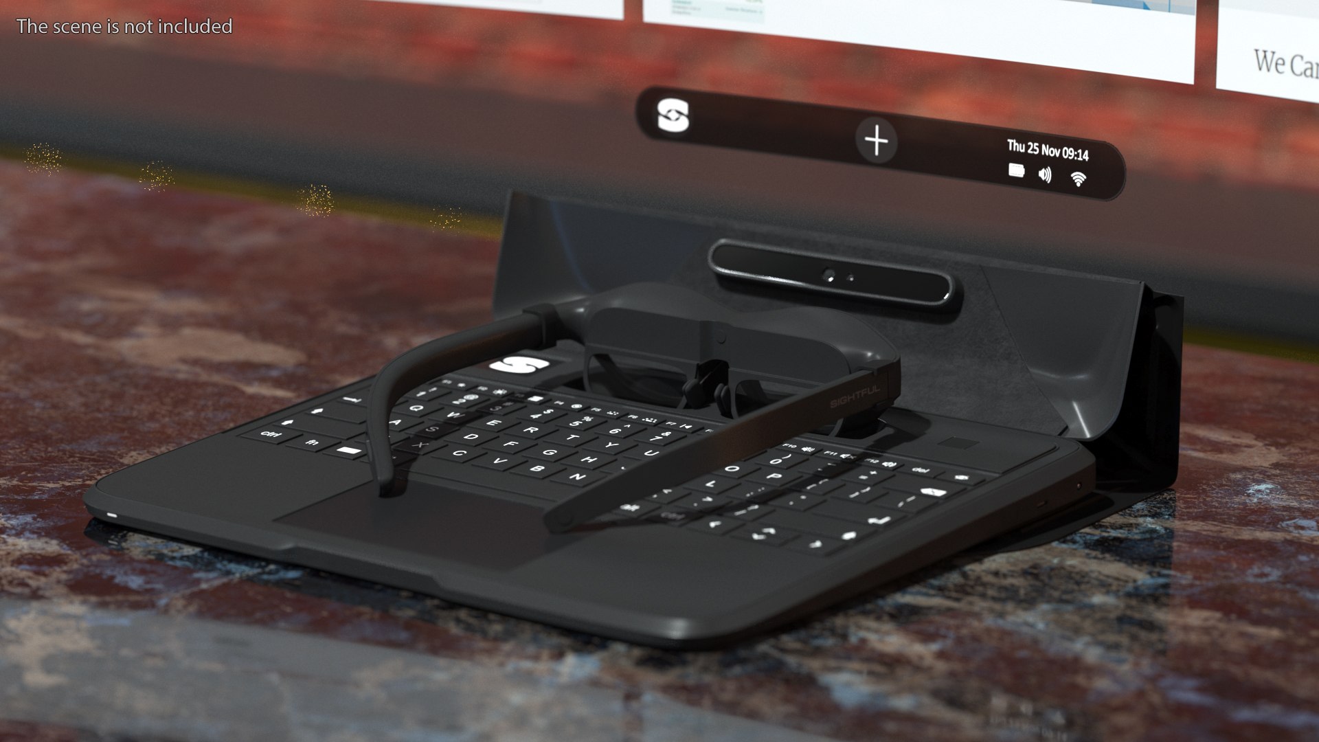 3D Spacetop Augmented Reality Laptop With Glasses Model - TurboSquid ...