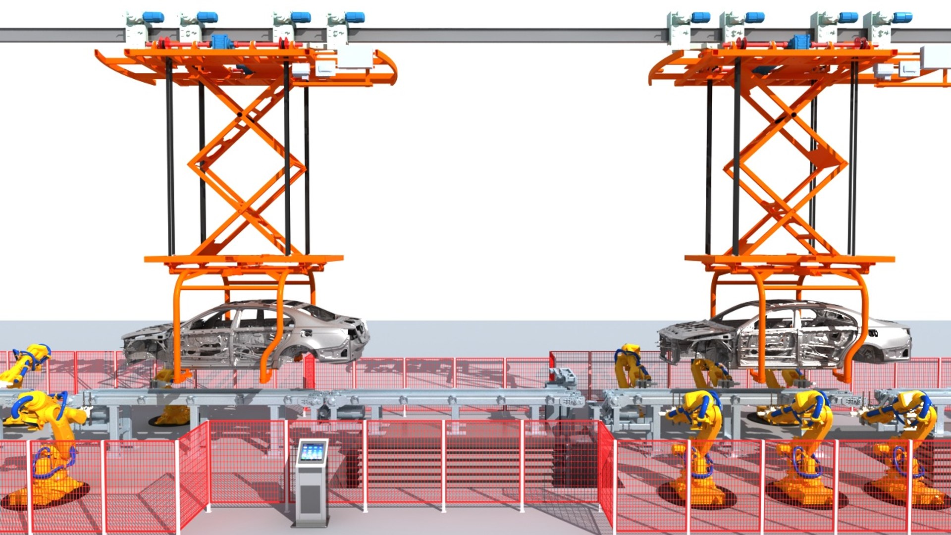 3D Automobile Production Line Model - TurboSquid 2291339