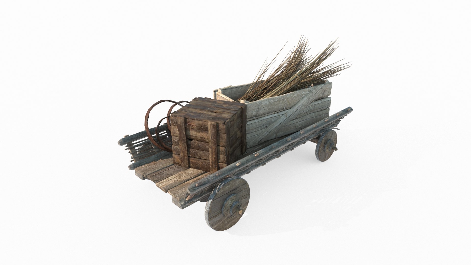 3D In Ancient Times A Cart Of Miscellaneous Items Model - TurboSquid ...
