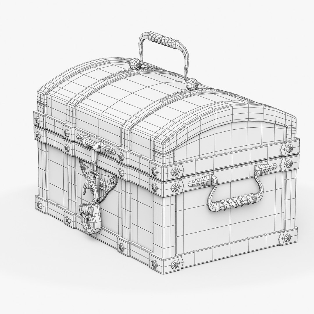 3d Chest Metal Model