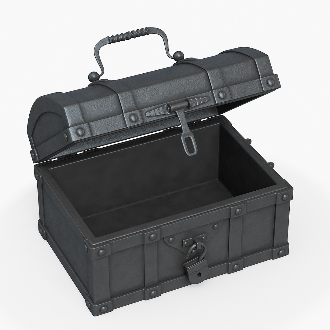 3d chest metal model