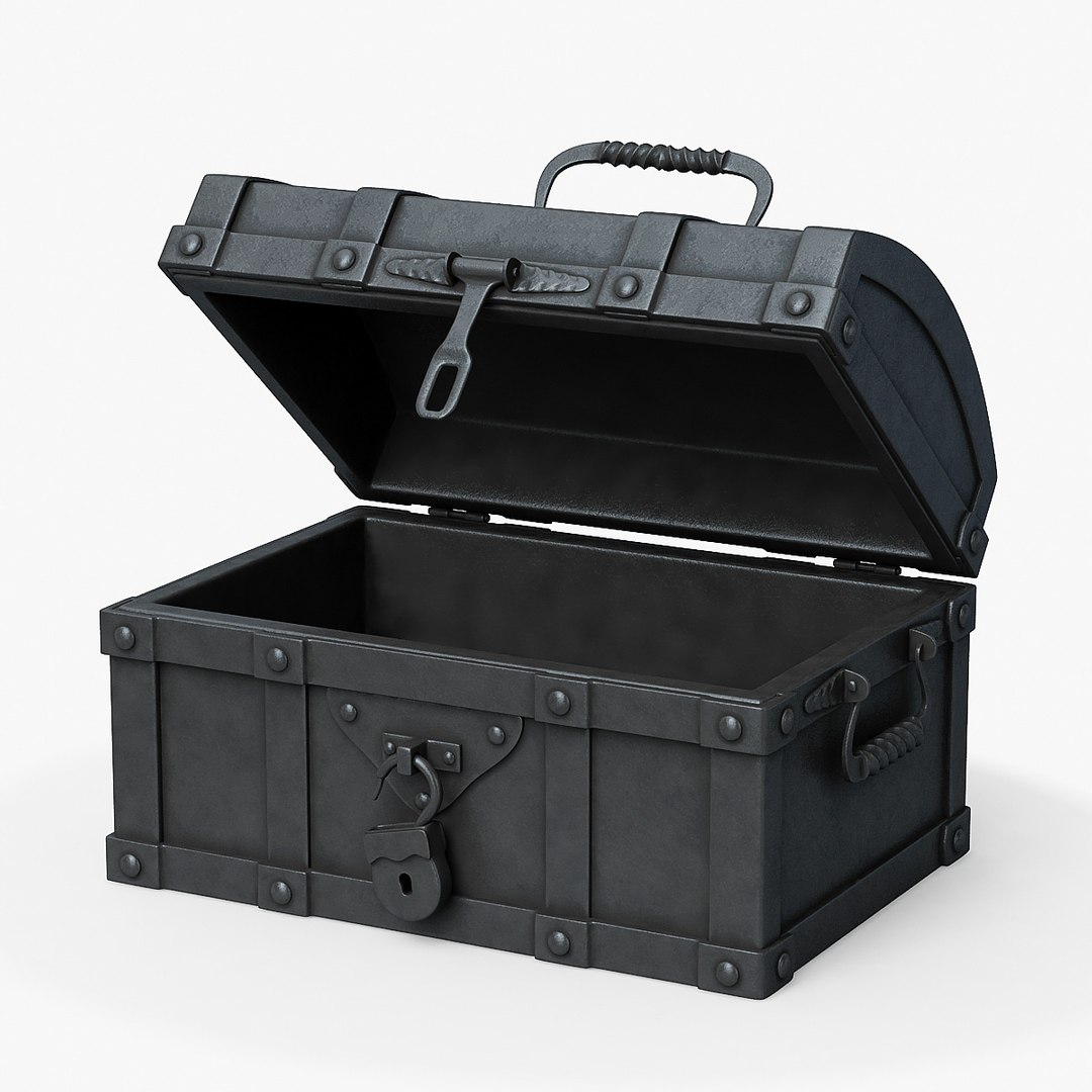 3d Chest Metal Model