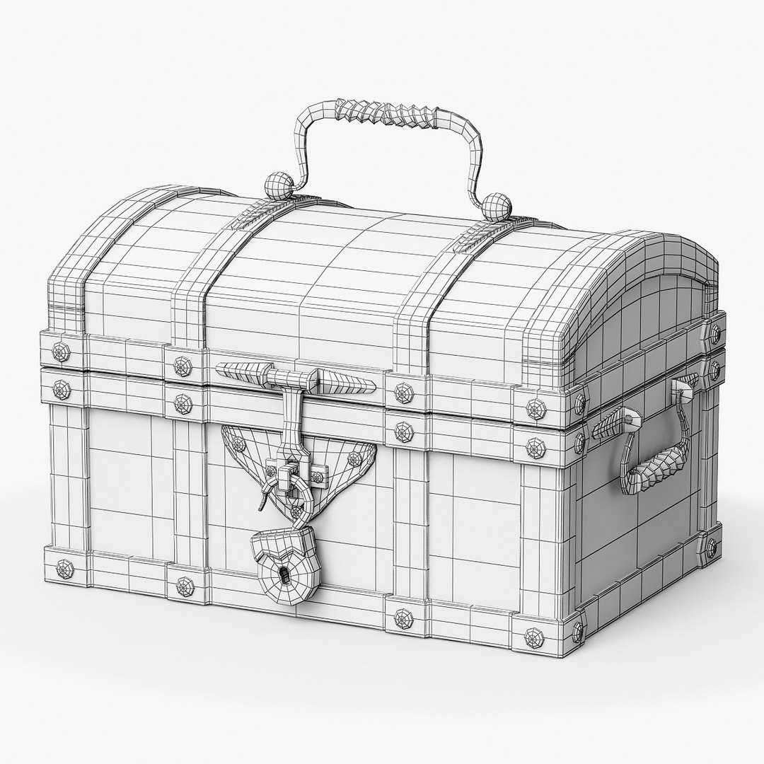 3d Chest Metal Model