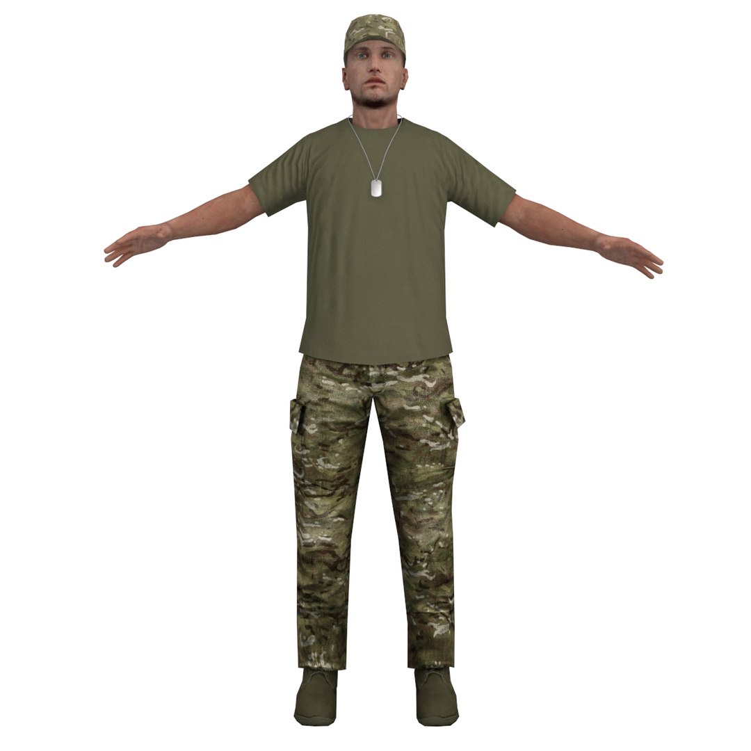 3d Model Rigged Soldier 3