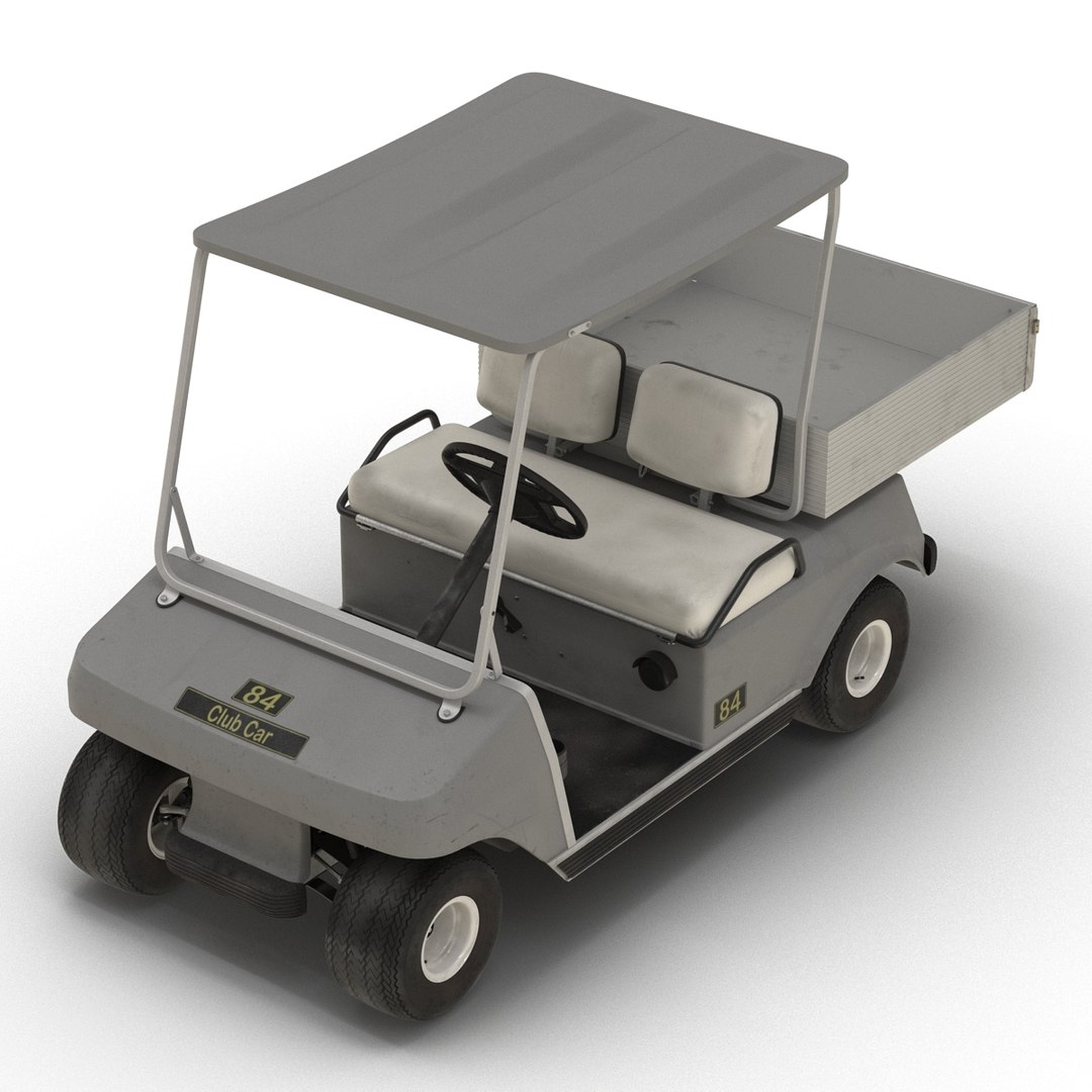 golf cart gray 3d max