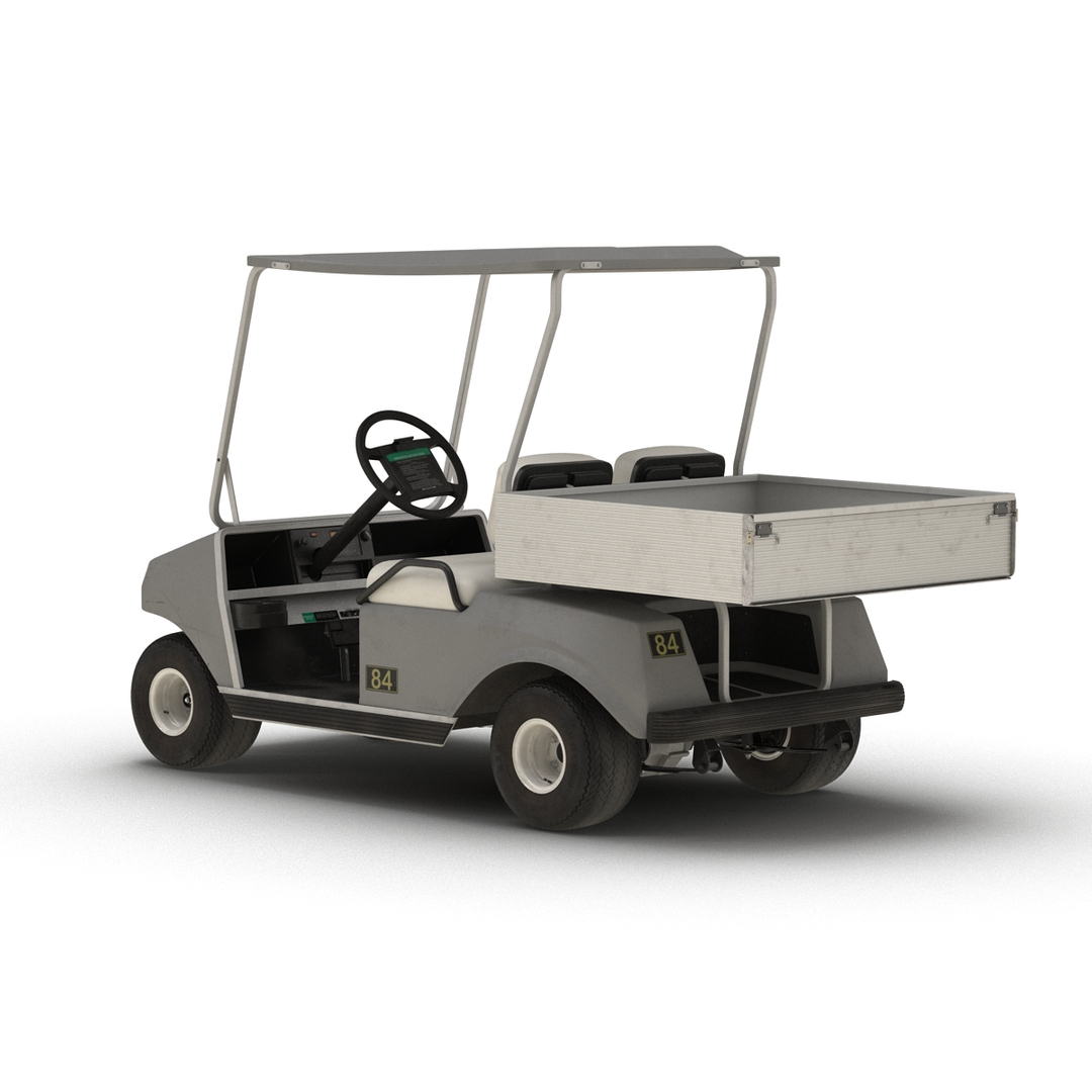 golf cart gray 3d max