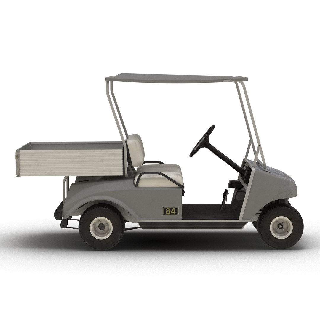 golf cart gray 3d max