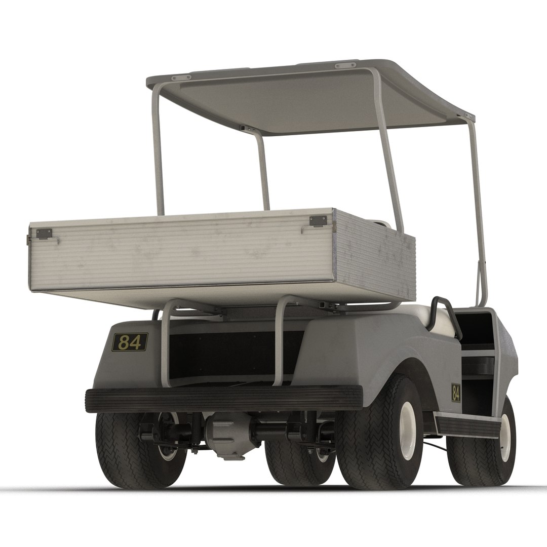 golf cart gray 3d max