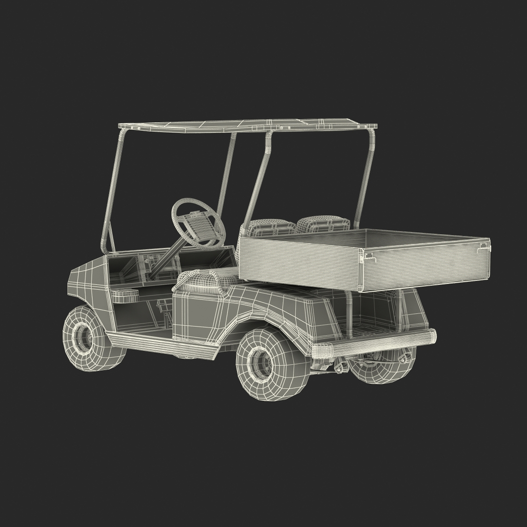 golf cart gray 3d max