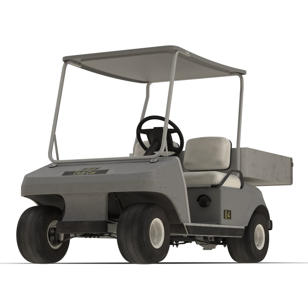 golf cart gray 3d max