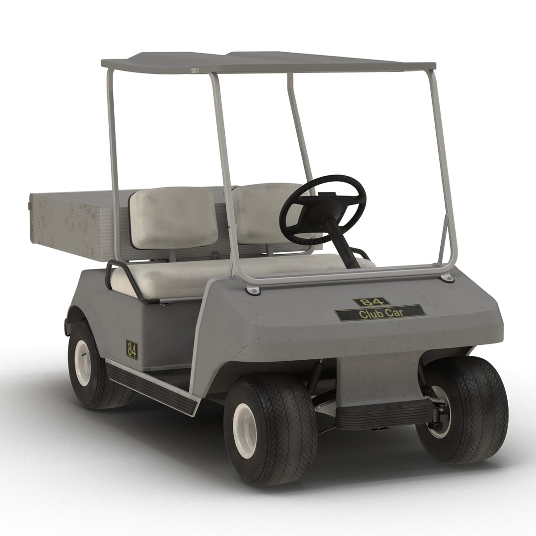 golf cart gray 3d max