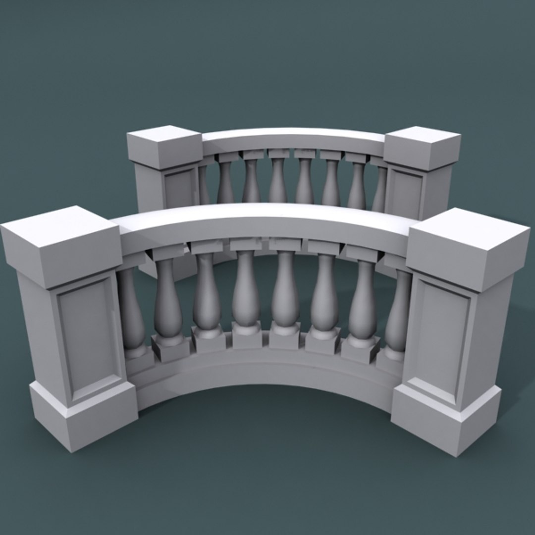 Curve Balustrade Bend 3ds