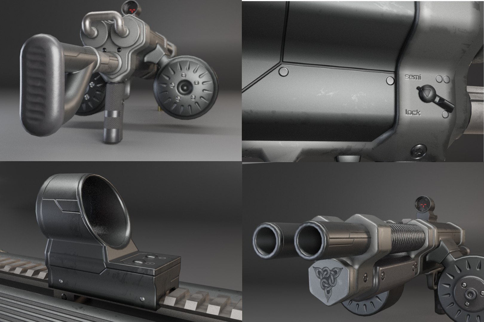 Gun shell metallic 3D model - TurboSquid 1436108