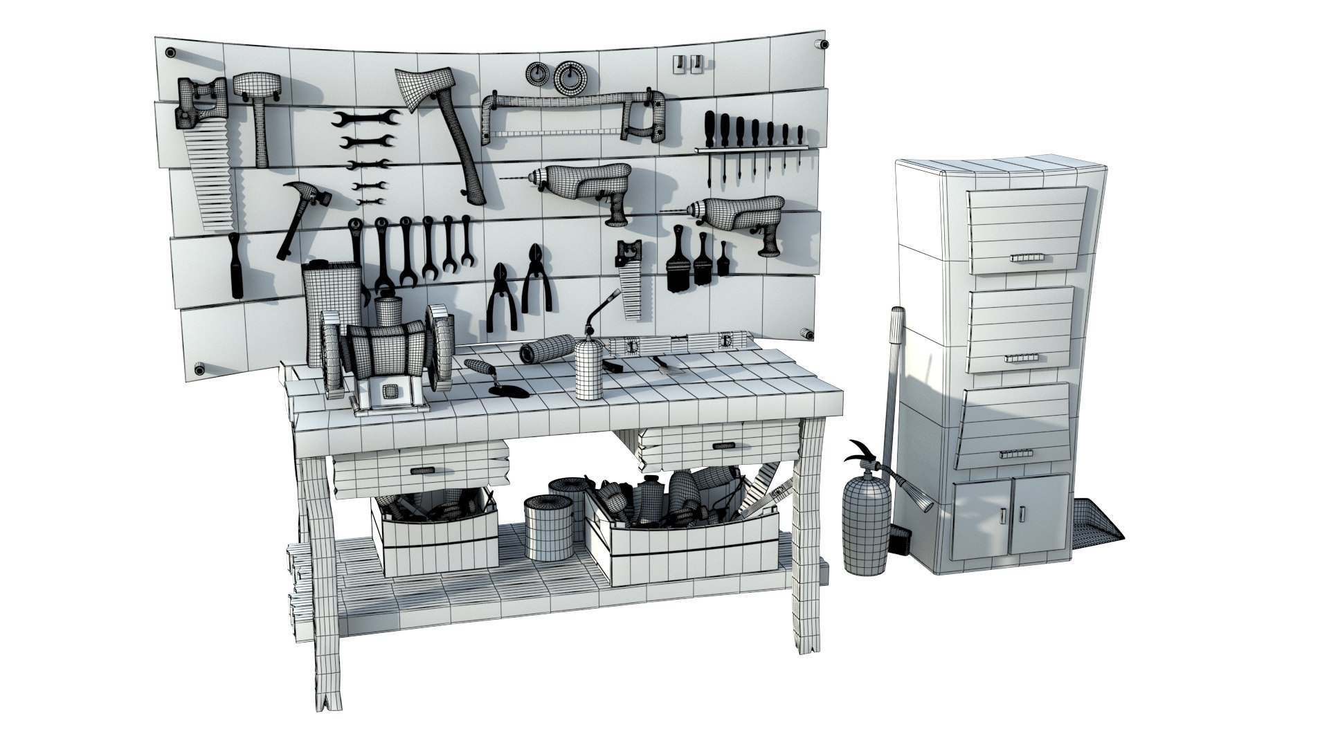 Cartoon Hand Tool Set 3D model - TurboSquid 1777927